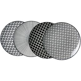 Ritzenhoff & Breker Fr&uuml;hst&uuml;cksteller &raquo;Takeo&laquo; Teller Set, Porzellan, skandinavisch-schlichter Touch, &Oslash; 21,5 cm schwarz Porzellan 21,5cm