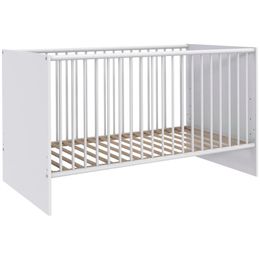 wimex Babybett &raquo;Gotland&laquo; mit Schlupfsprossen wei&szlig; Holzwerkstoff Lattenrost, Liegefl&auml;che B/L: 70cm x 140cm, kein H&auml;rtegrad