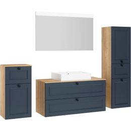 Nobilia Badm&ouml;bel-Set &raquo;Cascada&laquo; blau B/H/T: 230cmcm x 181cmcm x 49cmcm