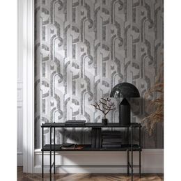 marburg Vliestapete &raquo;Ornate Opulence&laquo; ornamental moderne Tapete f&uuml;r Wohnzimmer Schlafzimmer K&uuml;che grau Vlies B/L: 0,53m x 10,05m, Rollen: 1