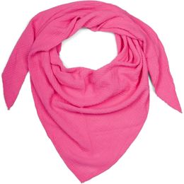 styleBREAKER Damen Dreieckstuch "Musselin Dreiecktuch Einfarbig", pink, Modisch, Obermaterial: 100% Baumwolle CO., Modet&uuml;cher