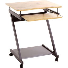 Computertisch HAKU, B:60cm H:76cm T:49cm, grau, Tische, "IT-Wagen, Notebookwagen, Schreibtisch", rechteckig - aus MDF Braun B/T/H 60/49/76 cm