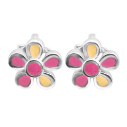 Adelia&acute;s ADELIA ́S M&auml;dchen Paar Ohrh&auml;nger "Ohrringe &ndash; Ohrstecker aus 925 Silber mit Emaille", rosa, Silber 925 (Sterlingsilber), Ohrringe, Perfekt zum