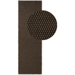 Teppich Ted Baker, B:80cm H:15mm L:250cmbraun, Oberfl&auml;che: 100% Polyester. R&uuml;ckseite: 100% Polyester, Wohnzimmer, Teppiche, "Rope", Handgemacht,