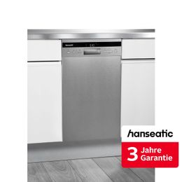 Hanseatic Unterbaugeschirrsp&uuml;ler "HGU4582C10T7736EI", B:44,8cm H:81,5cm T:57cm, silber, Geschirrsp&uuml;ler, inkl. 3 Jahre Herstellergarantie