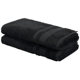 Saunatuch OTTO HOME, B:80cm L:200cm, schwarz, Walkfrottee, Obermaterial: 100% Baumwolle, Handt&uuml;cher, "Vanessa, 2 Saunat&uuml;cher, 80x200cm, in Standard-
