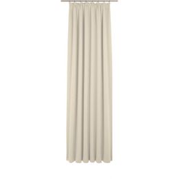 Adam Vorhang &raquo;Uni Collection&laquo; Kr&auml;uselband 1 Stk. tlg. aus 100% Bio-Baumwolle, Vorhang nach Wunschma&szlig; beige Baumwolle (Bio-Baumwolle) 345cm, Kr&auml;uselband, 
