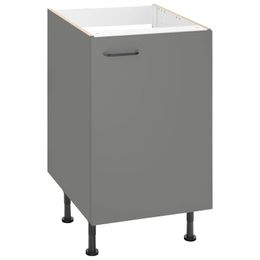 Optifit Sp&uuml;lenschrank &raquo;Elga&laquo; mit Soft-Close-Funktion, h&ouml;henverstellbaren F&uuml;&szlig;en, Breite 50 cm grau Holzwerkstoff basaltgrau, B/H/T: 50cm x 87cm x 