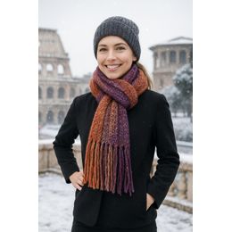 Damen Strickschal "Farbenfroh", bunt, Basic, Collezione Alessandro, unifarben, Polyacryl, Modet&uuml;cher, modischer Farbmix, Made in Italy