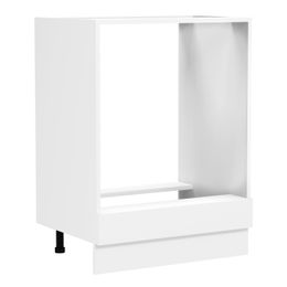 Herdumbauschrank Vcm, B:60cm T:46cm, wei&szlig;, Obermaterial: 100% Holz Wood., Schr&auml;nke, "Ofenschrank Breite 60 cm Herdschrank K&uuml;che Fasola"
