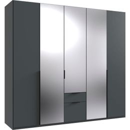 wimex Dreht&uuml;renschrank &raquo;Mugano&laquo; mit langen oder kurzen Griffen aus Metall, in vielen Breiten, 208 oder 236 cm hoch, Made in Germany Holzwerkstoff Grafit, B/