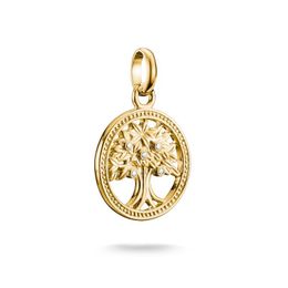 Thomas Sabo Damen Thomas Sabo Charm-Einh&auml;nger &raquo;Charm Tree of Love vergoldet - Connect&laquo; mit Zirkonia (synth.) gold Einheitsgr&ouml;&szlig;e