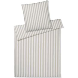 Elegante Bettw&auml;sche &raquo;Lido&laquo; 2 Stk. angenehmes Hautgef&uuml;hl grau Perkal, Obermaterial: 100% Baumwolle B/L: 155cm x 220cm, 1 Stk., 1 Stk., Perkal, B/L: 80cm x 80cm,
