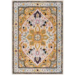 FLAIR RUGS Wollteppich &raquo;Dhalia&laquo; rechteckig 10 mm H&ouml;he 100% Wolle, Wohnzimmer, Schlafzimmer, Esszimmer gelb Wolle B : 200cm 1 Stk., 10mm, L: 290cm