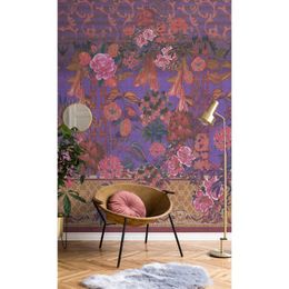 Livingwalls living walls Vliestapete &raquo;Florale Tapete Blumenmuster Ornamente&laquo; matt glatt lila Vlies B/L: 2,7m x 4m, Rollen: 1