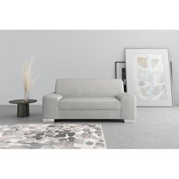 DOMO collection 2-Sitzer &raquo;Anzio in kubischer Formensprache, flache Armlehnen, Breite 184cm&laquo; wahlweise mit Federkern grau B/H/T: 184cm x 85cm x 93cm, 