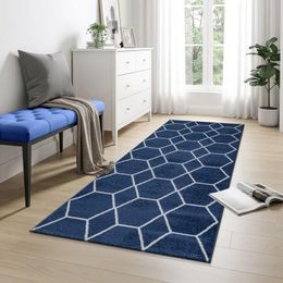 Sanat Teppich &raquo;Trellis, auch als L&auml;ufer und Rund&laquo; rechteckig 10 mm H&ouml;he Kurzflor, skandi, boho, gro&szlig;e Farbauswahl, alle R&auml;ume Kunstfaser B : 80cm 1 Stk., 