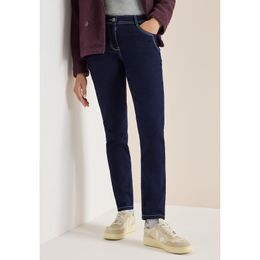 Cecil Damen 5-Pocket-Jeans &raquo;Style Scarlett&laquo; mit kontrastfarbenen N&auml;hten blau 25, L&auml;nge 32