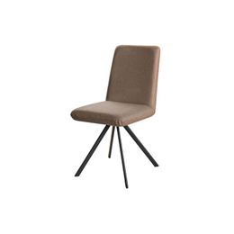 OTTO home Esszimmerstuhl &raquo;Gabi Polsterstuhl, K&uuml;chenstuhl, 4-Fu&szlig;stuhl&laquo; () Gestell aus matt-schwarzem Flachmetall, stabil, 2-Stoff-Design Holzwerkstoff,