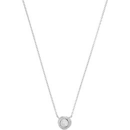 Amor Damen Kette mit Anh&auml;nger &raquo;Knoten-Otpik&laquo; mit Muschelkernperle bunt Perlen Silber 925 (Sterlingsilber), L: 45 B: 0,6mm
