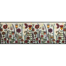 wash+dry by Kleen-Tex Teppich &raquo;Sonnentag&laquo; rechteckig 7 mm H&ouml;he Motiv Blumen, In- und Outdoor geeignet, waschbar bunt Polyamid B : 60cm 1 Stk., 7mm, L: