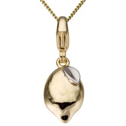 Firetti Damen Charm-Einh&auml;nger &raquo;Schmuck Geschenk Gold 375 Halskette Charmarmband Gold-Charm Zitrone&laquo; silber Einheitsgr&ouml;&szlig;e