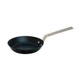 Bratpfanne &raquo;Karbon-Bratpfanne, mit rostfreiem Schmiedegriff&laquo; Karbon-Stahl 1 tlg. Karbonstahlk&ouml;rper mit Pr&auml;gemuster schwarz H&ouml;he 4cm