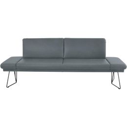 K+w Komfort & Wohnen K+W Komfort & Wohnen Essbank &raquo;Pego Polsterbank&laquo; Seitenteilverstellung, wahlweise in 206 oder 226cm, Echtleder Bezug blau B/H/T: 226cm x 88cm x 66cm, 