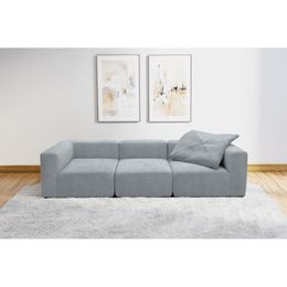 Home Affaire 3-Sitzer &raquo;Utvik bestehend aus 2 Eck- und 1 Mittelelement&laquo; einzelne Module f&uuml;r individuelle Zusammenstellung grau 95% Polyester, 5% Nylon 
