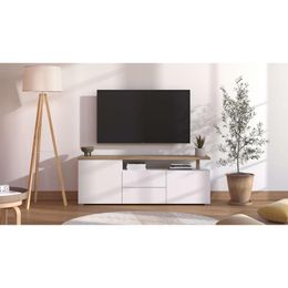 Home Affaire TV-Board &raquo;Aterno TV-Bank, TV-Schrank&laquo; Breite 102,5 cm, mit Push-to-Open Funktion wei&szlig; B/H/T: 154cm x 55,5cm x 40cm, 2 Stk., 2 Stk.