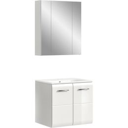 Welltime Badezimmer-Set Set, 3 Stk. tlg. wei&szlig; Holzwerkstoff, MDF B/H/T: 60cmcm x 185cmcm x 46cmcm