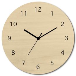 Artland Wanduhr &raquo;Ewige Einfachheit&laquo; wahlweise mit Quarz- oder Funkuhrwerk, lautlos ohne Tickger&auml;usche beige B/H/T: 30cm x 30cm x 0,6cm, Quarzuhr