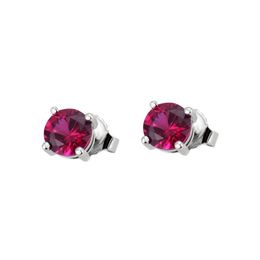 Firetti Damen Paar Ohrstecker &raquo;Schmuck Geschenk Silber 925 Ohrschmuck pink&laquo; mit Zirkonia (synth.) rot 5,6mm, Silber 925 (Sterlingsilber)