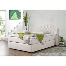 Maintal Boxspringbett in diversen Ausf&uuml;hrungen grau Seitliche Einfassung Unterbox und Obermatratze: Mikrovelours (100% Polyester);Spiegelfl&auml;che der Unterbox 
