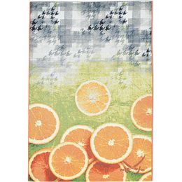 Sansibar Teppich &raquo;Rantum Beach 002&laquo; rechteckig 5 mm H&ouml;he Flachgewebe, modernes Sommer Design, In- und Outdoor geeignet bunt Polypropylen B : 120cm 1 Stk., 5mm,
