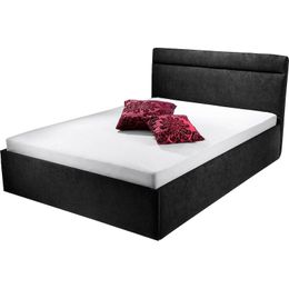 Westfalia Schlafkomfort Polsterbett inkl. Bettkasten bei Ausf&uuml;hrung mit Matratze schwarz Bezug Bett: Microfaser (100% Polyester);Bonnell-Federkernmatratze: Mischgewebe (51% 