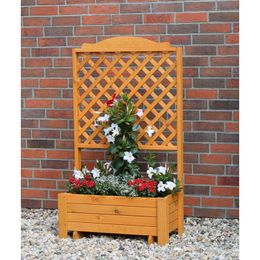 Promadino Spalier &raquo;Romantica&laquo; mit Pflanzkasten, BxTxH: 80x38x140 cm braun Holzwerkstoff B/H/T: 80cm x 140cm x 38cm