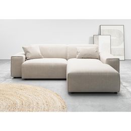 Home Affaire Ecksofa &raquo;Glimminge L-Form auch in Breitcord, Feincord + Easy care-Bezug,&laquo; Breite 234, Zierkissen beige 100% Polyester B/H/T: 234cm x 71cm