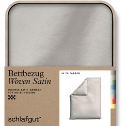 Schlafgut Bettbezug &raquo;Woven Satin&laquo; besonders dicht gewebt, Mix & Match: passender Kissenbezug erh&auml;ltlich beige Mako-Satin, Obermaterial: 100% Baumwolle B/L: 