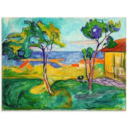 Artland Glasbild &raquo;Der Garten in Asgardstrand. 1904-05&laquo; Wiesen & B&auml;ume 1 Stk. tlg. in verschiedenen Gr&ouml;&szlig;en gr&uuml;n B/H/T: 60cm x 45cm, Glasbild Wiesen & B&auml;ume 