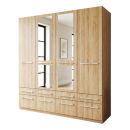 Priess Kleiderschrank &raquo;Schrank Garderobe W&auml;scheschrank Barcelona in 5 Breiten&laquo; viel Stauraum, ger&auml;umige Schubk&auml;sten, mit Spiegel, MADE IN GERMANY 