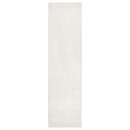 Wecon Home Teppich &raquo;Wogh&laquo; rechteckig 25 mm H&ouml;he Kurzflor, maschinell gewebt, robust, Wohn- & Schlafzimmer, einfarbig wei&szlig; Polyester B : 140cm 1 Stk., 