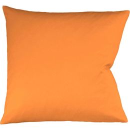 Fleuresse Kissenbez&uuml;ge &raquo;Colours&laquo; edler, b&uuml;gelfreier Interlock-Jersey aus 100% Baumwolle orange Interlock-Jersey, Obermaterial: 100% Baumwolle B/L: 
