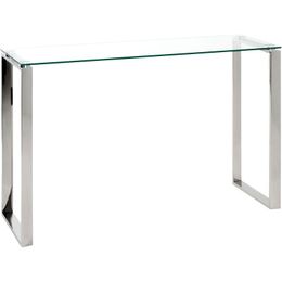HAKU Konsole &raquo;Sideboard&laquo; rechteckig - aus Metall Silber - B/T/H 120/40/78 cm grau Echtglas, Metall B/H/T: 120cm x 78cm x 40cm
