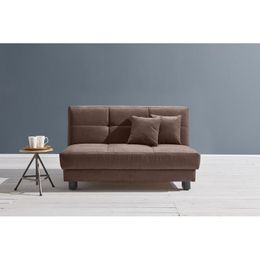 ell+ell ell + ell Schlafsofa &raquo;Tilda&laquo; Breite 125 cm, inkl. 2 Zierkissen braun 100% Polyester B/H/T: 125cm x 90cm x 100cm, Flachgewebe, Kaltschaum, ohne 
