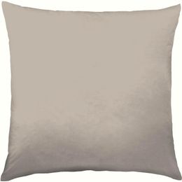 Kaeppel Kissenbezug &raquo;Uni Mako-Satin, 100% Baumwolle&laquo; Kissenh&uuml;lle in vielen sch&ouml;nen Farbt&ouml;nen mit Rei&szlig;verschluss braun Baumwolle, Obermaterial: 100% Baumwolle 