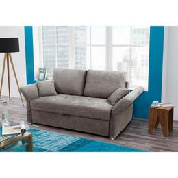 Jockenh&ouml;fer Schlafsofa &raquo;Luca, B: 166-185 cm, Liegefl. 141-163x201 cm&laquo; mit Schlaffunktion, Armteilverstellung, in 2 Breiten beige Luxus-Microfaser (100% Polyester)