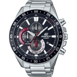 CASIO EDIFICE Herren CASIO EDIFICE Chronograph Quarzuhr, Armbanduhr,Herrenuhr, Edelstahlarmband,bis 10bar wasserdicht silber Einheitsgr&ouml;&szlig;e