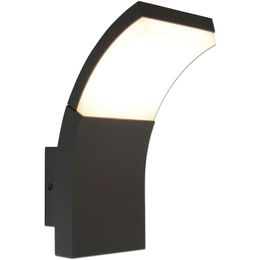 N&auml;ve n&auml;ve LED Au&szlig;en-Wandleuchte &raquo;Orbis&laquo; LED-Board 1 Stk. Warmwei&szlig; Wandleuchte, Terrasse, anthrazit, H&ouml;he: 19,8cm, LED warmwei&szlig; grau 1, H: 19,8cm, 1 Stk.