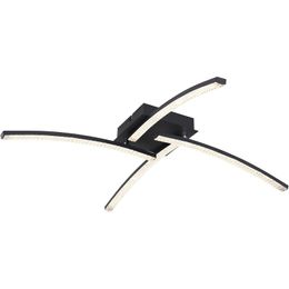 Globo LIGHTING Deckenleuchte &raquo;JULES&laquo; LED-Modul 1 Stk. Deckenleuchte Schwarz, Acrylkristalle, Memory, LED 24W 1, H: 10,5cm, 1 Stk.